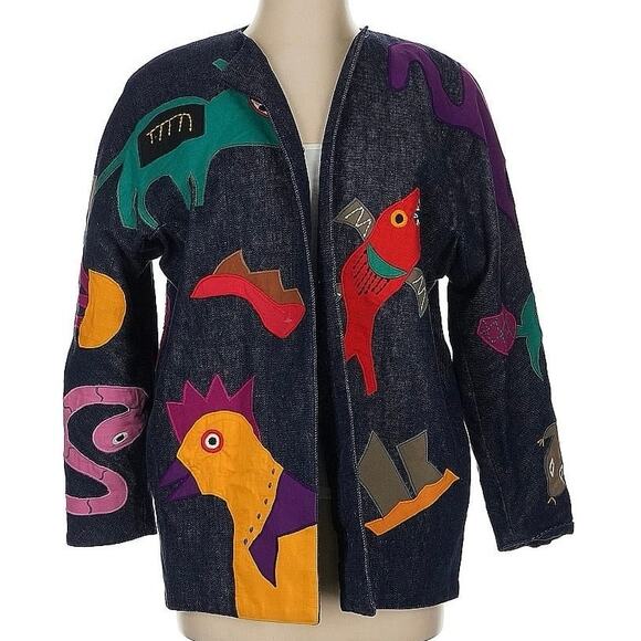 Vintage | Jackets & Coats | Vintage Mexican Farm Animal Jacket Blazer ...